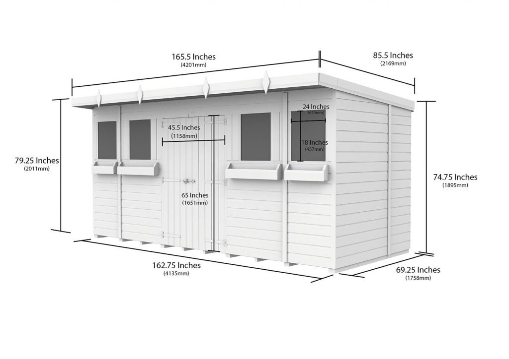 14ft x 6ft Pent Summer Shed | TAFS Garden Co. Telford, Shropshire